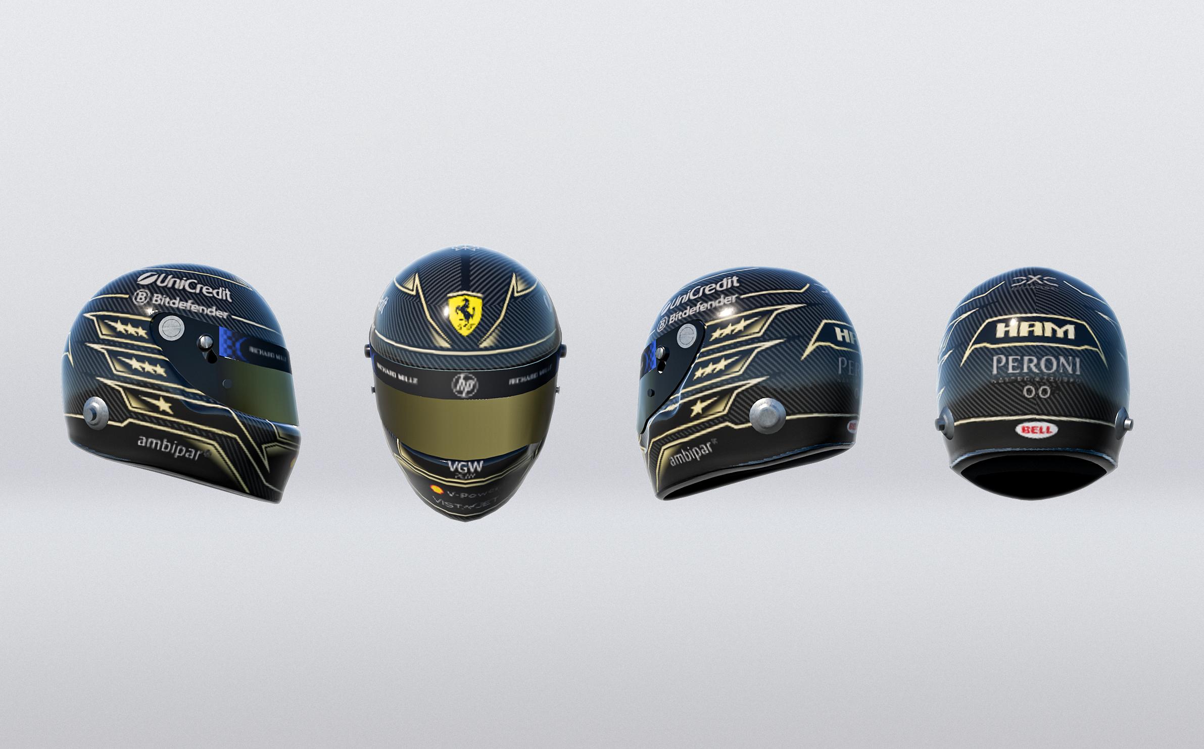 lewis hamilton 2025 ferrari carbon gold by Daniel B. - Trading Paints