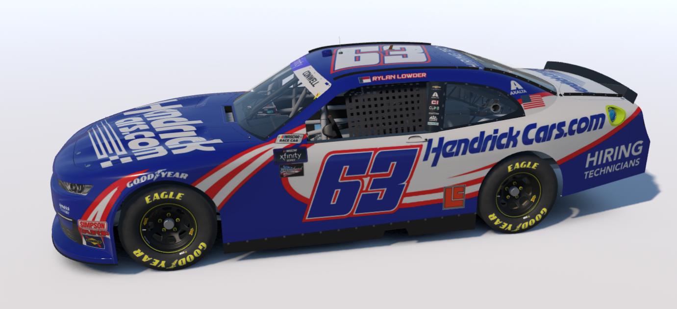 Rylan Lowder #63 Hendrickcars.com by Stephen Conwell - Trading Paints
