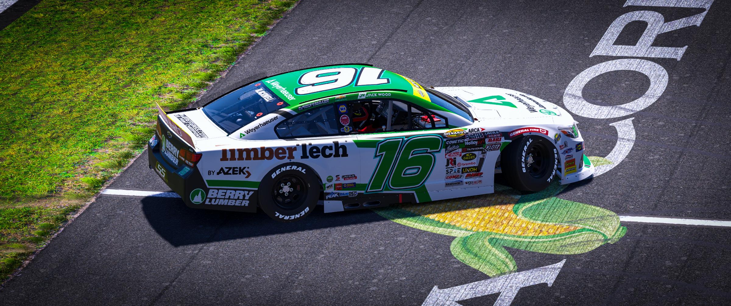 2025 Jack Wood #16 McAnally-Hilgemann Racing Timber Tech Sim Stamp by ...