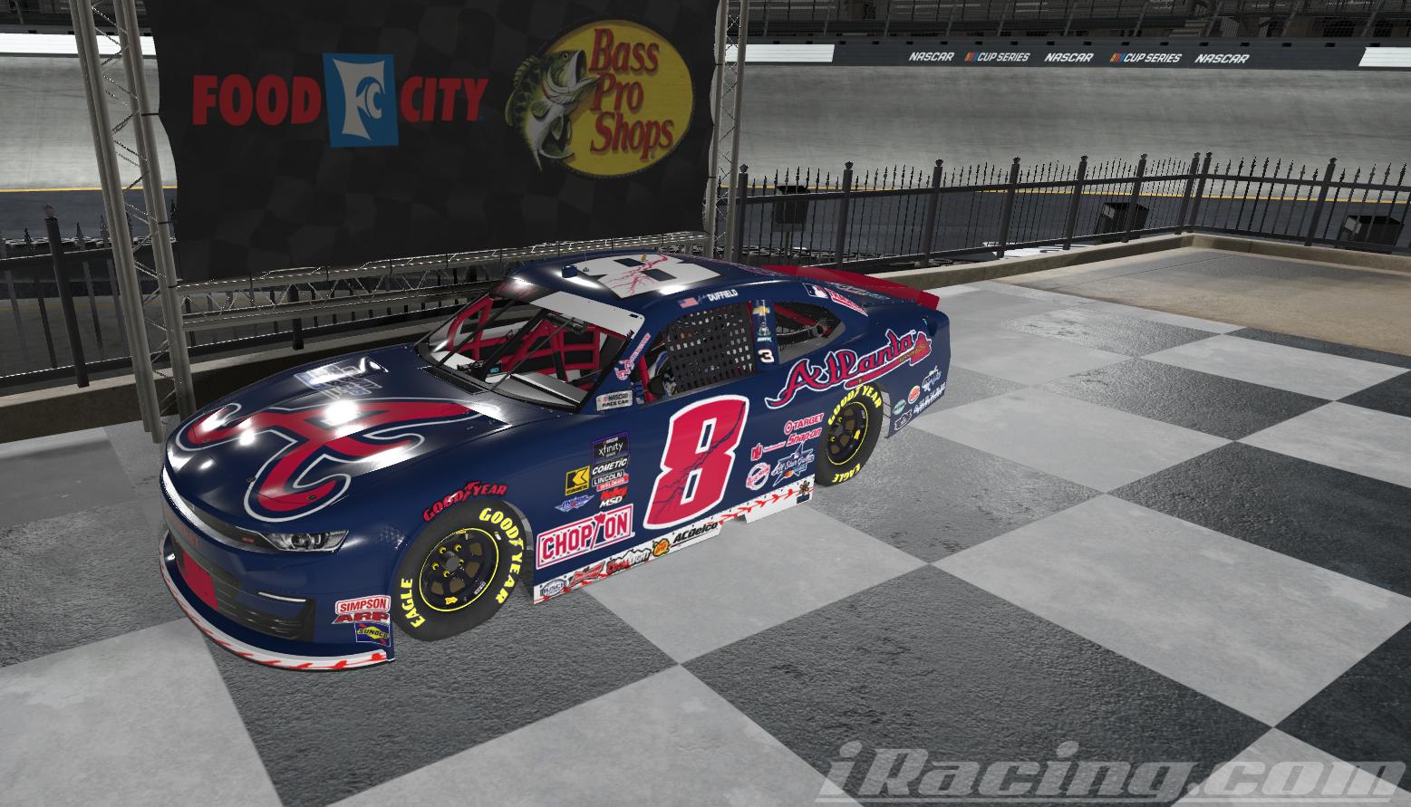 Speedway Classic 25 Braves Xfinity Car Sim Stamp by Andrew Duffield2 ...