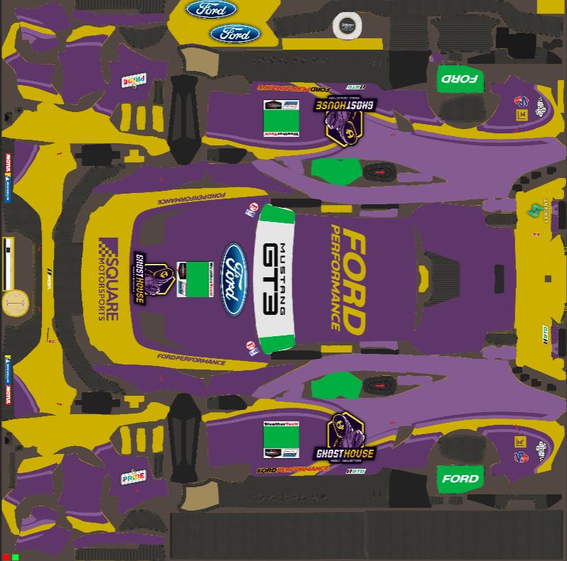 Square Ghost Mustang GT3 by Caolan D. - Trading Paints