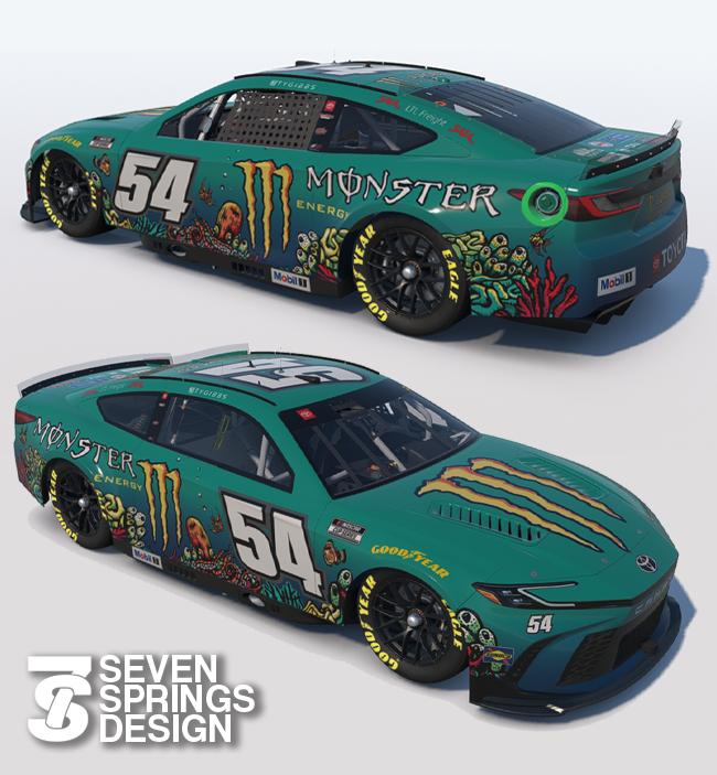 2025 Ty Gibbs #54 Monster Energy Aussie Lemonade Toyota Camry (Concept ...