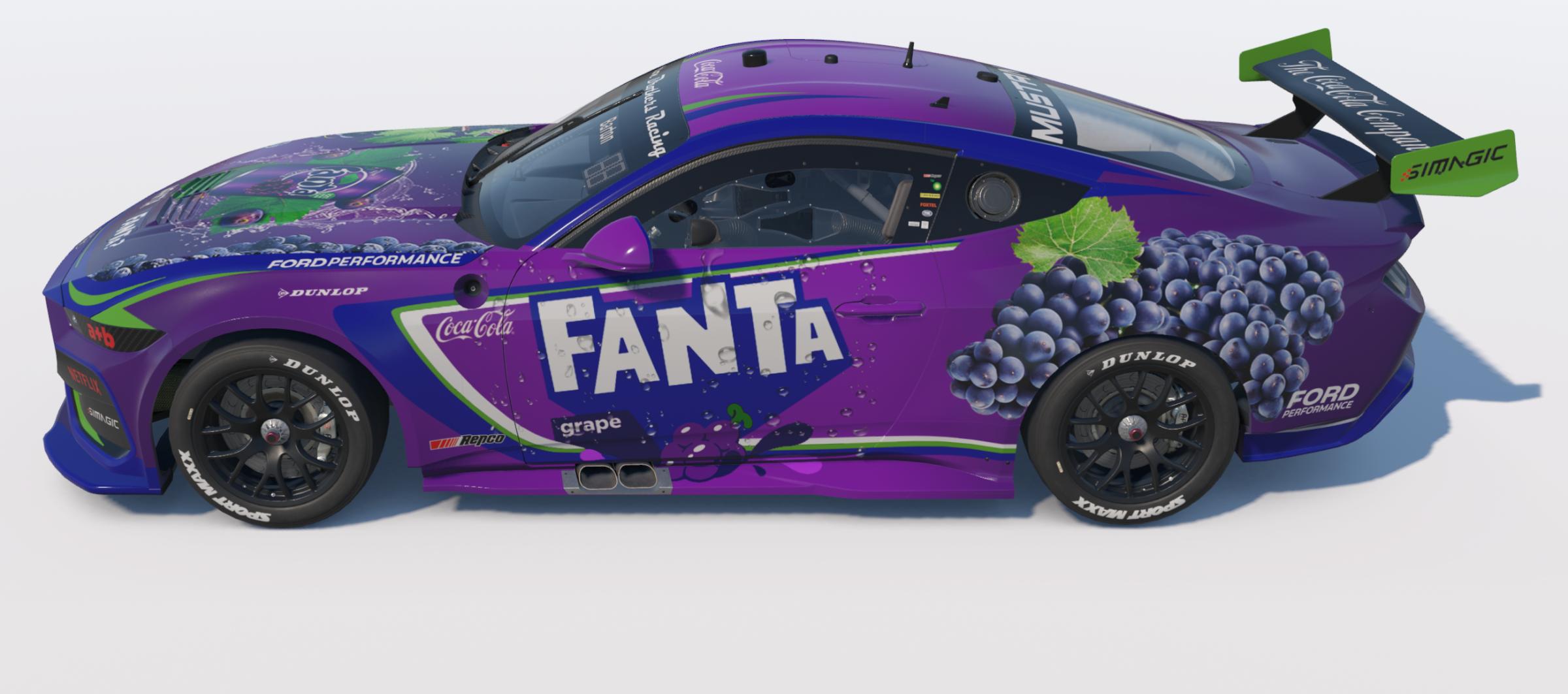 Supercars Mustang Gen 3 Fanta Grape by Greg Barton - Trading Paints