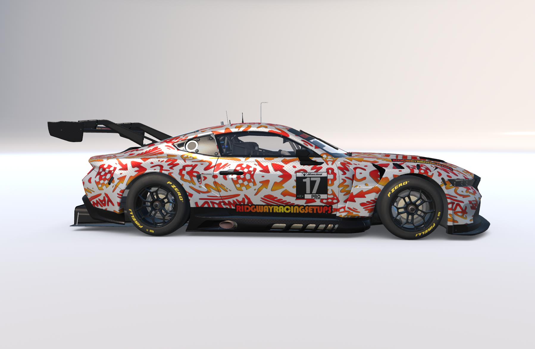 25S3 Ford Mustang GT3 Graffiti White by Robert R. - Trading Paints