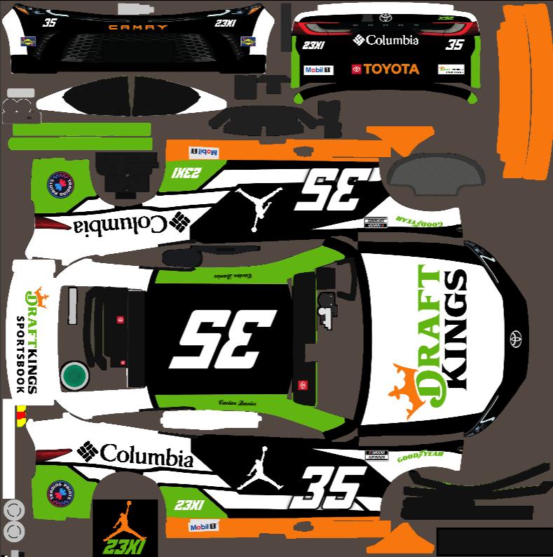 Fantasy #35 23XI DraftKings Camry by Caolan D. - Trading Paints