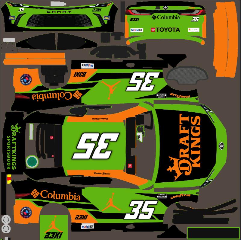Fantasy #35 23XI DraftKings Camry Alternate by Caolan D. - Trading Paints
