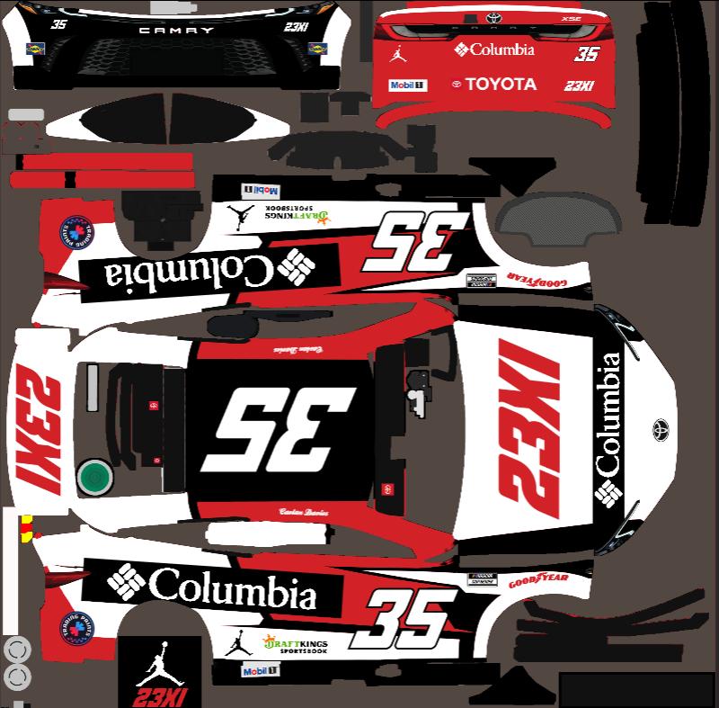 Fantasy 23XI Columbia #35 Next Gen Toyota by Caolan D. - Trading Paints