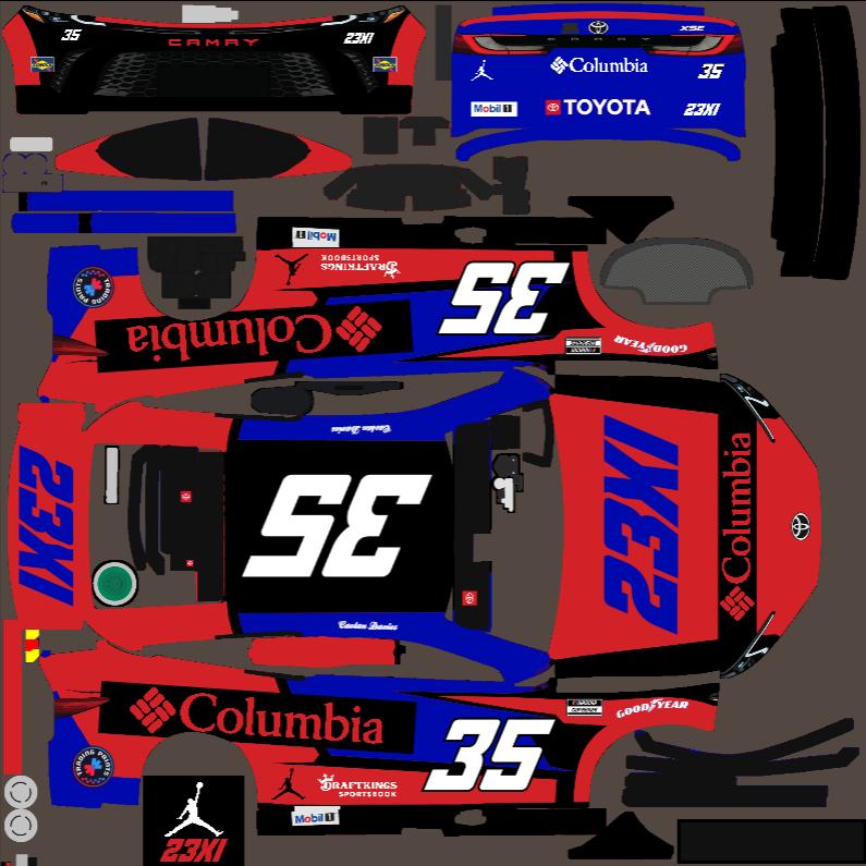 Fantasy 23XI Columbia #35 Next Gen Toyota Night by Caolan D. - Trading ...