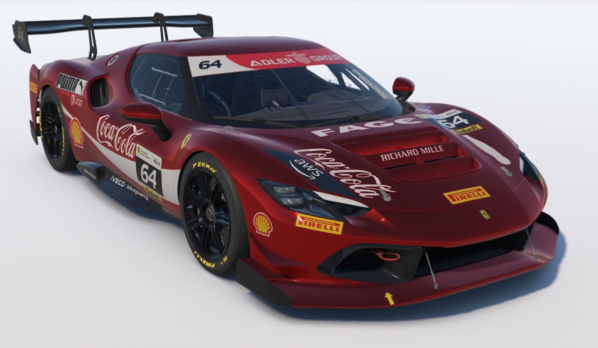 Coca Cola Ferrari 296 Challenge by Ronald Lawson2 - Trading Paints