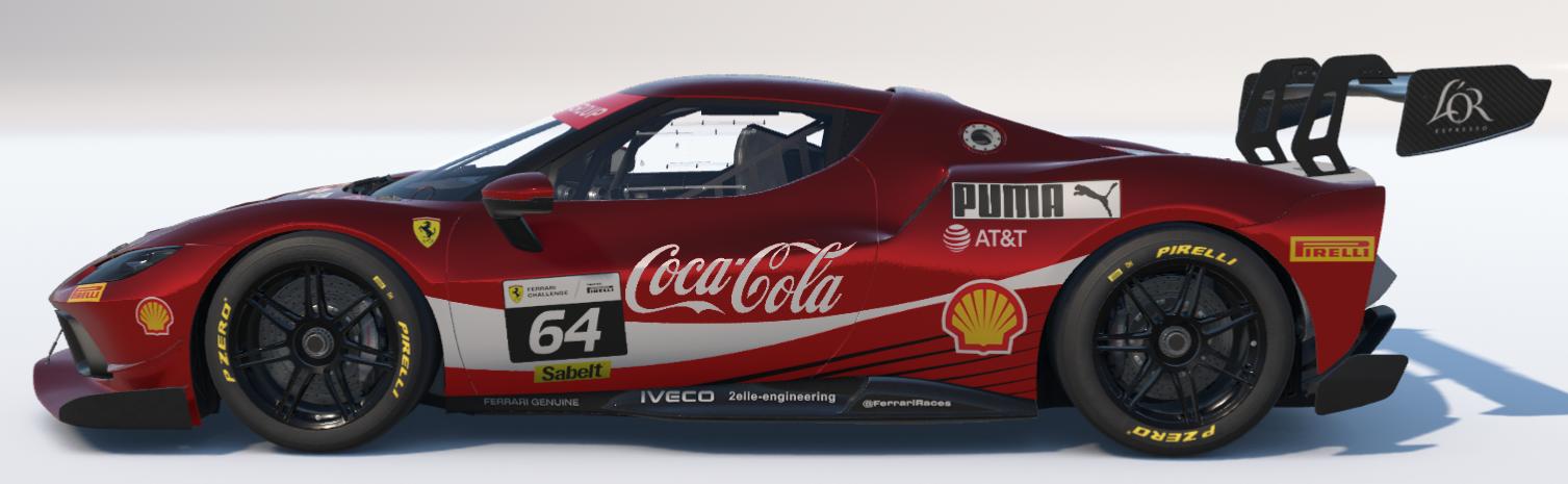 Coca Cola Ferrari 296 Challenge by Ronald Lawson2 - Trading Paints