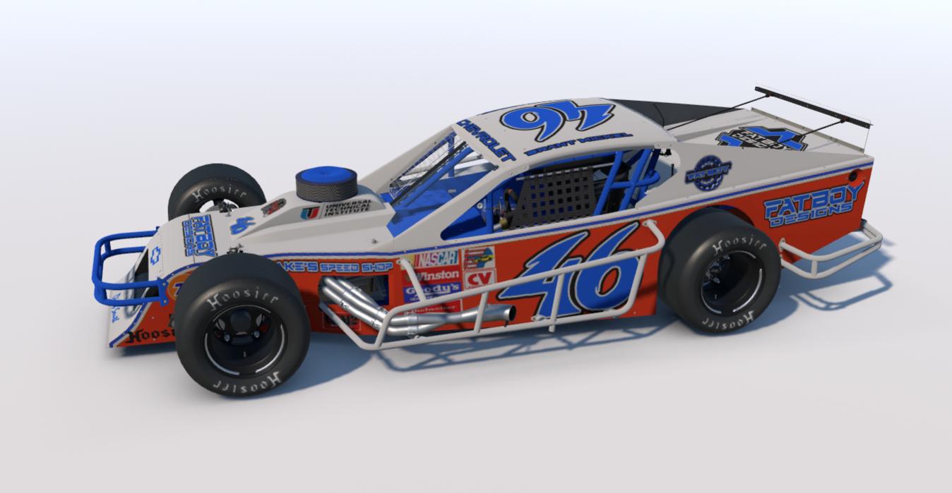 46 Orange White Blue Modified by Brant Mickel - Trading Paints