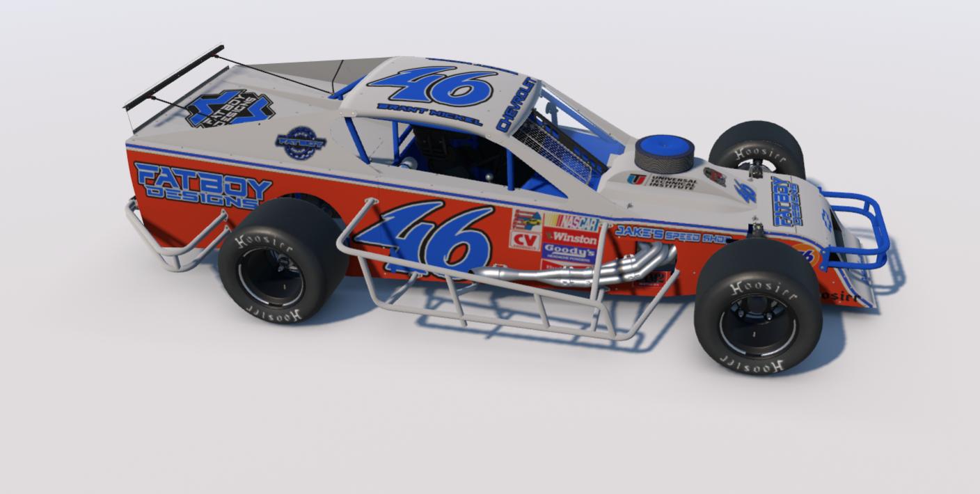 46 Orange White Blue Modified by Brant Mickel - Trading Paints