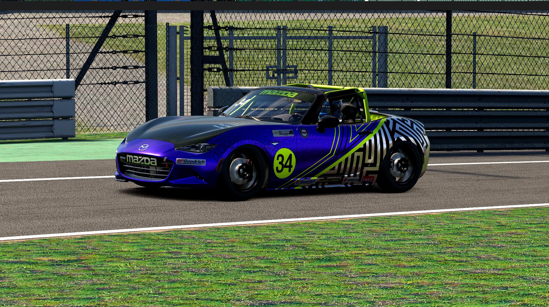 Mazda Mx5 Carbon Yellow Purple Chrome Sim Lines by Kevin W. - Trading Paints