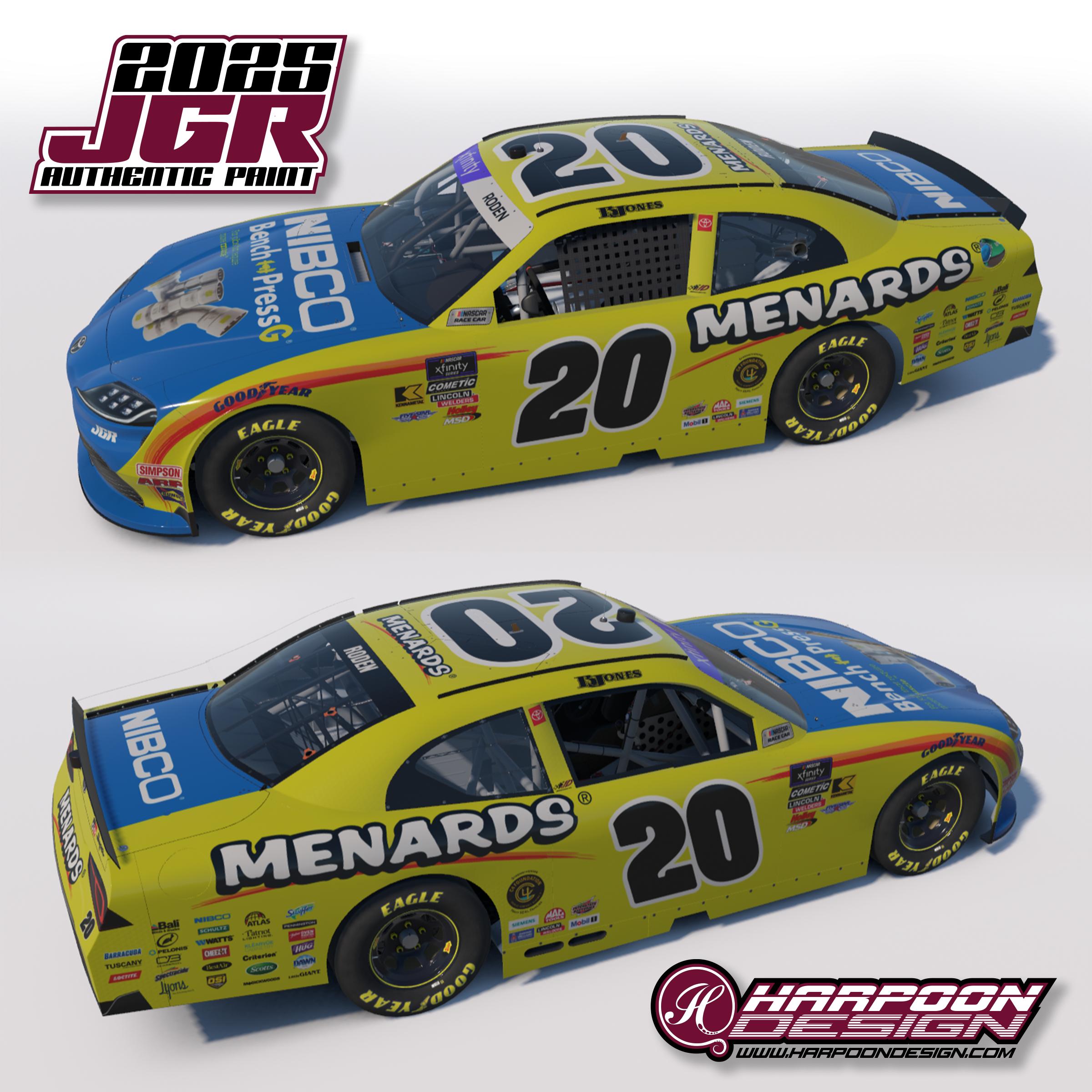 2025 Brandon Jones Menards Nibco Toyota Supra No Num by Brantley Roden ...