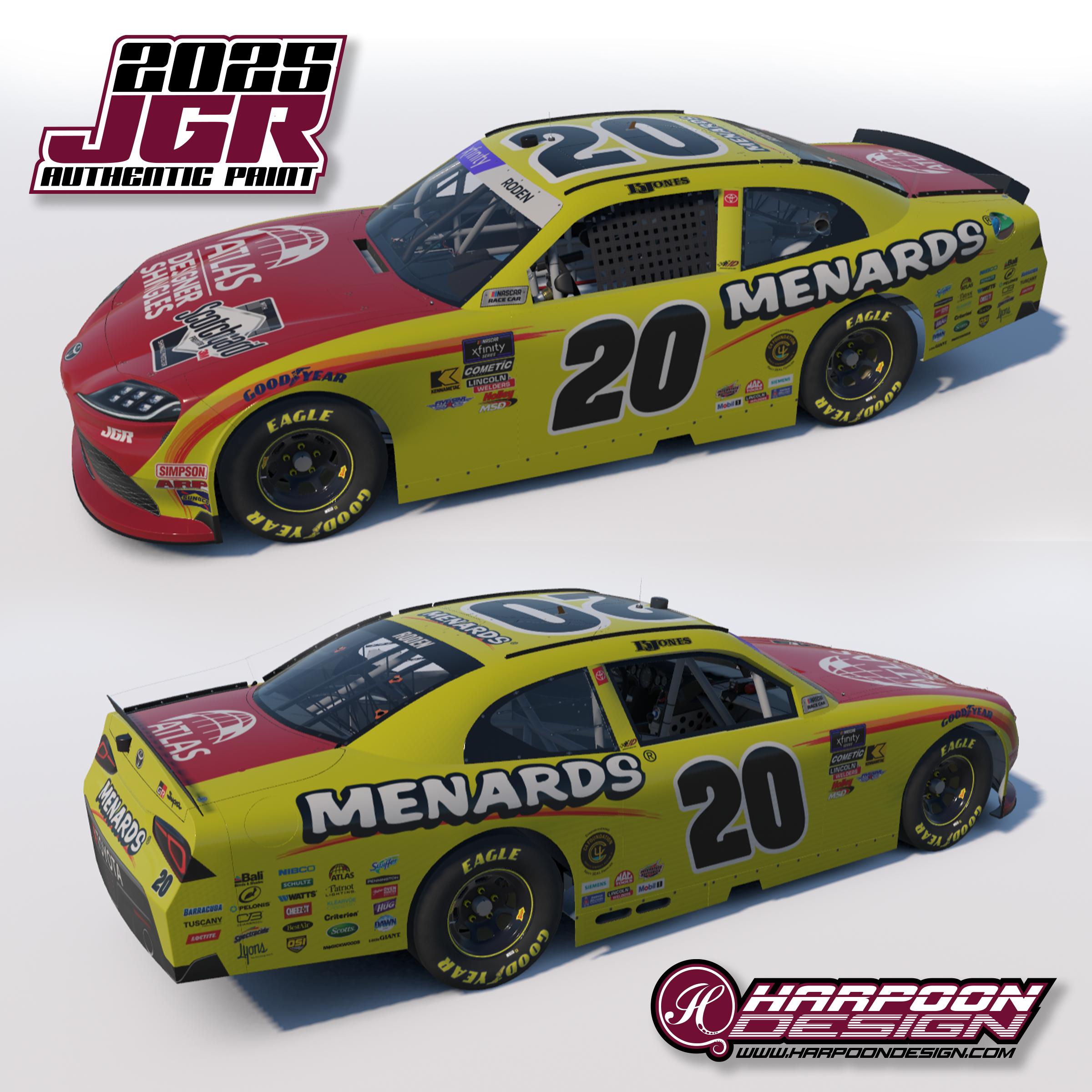 2025 Brandon Jones Menards Atlas Toyota Supra No Num by Brantley Roden ...