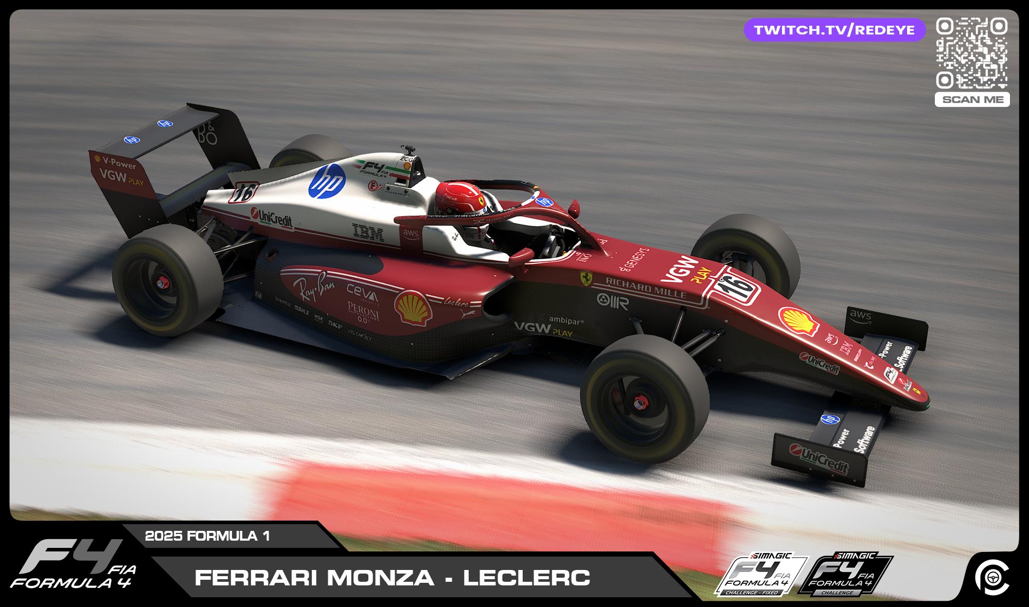 2025 Ferrari Monza - Charles Leclerc by Paul R Chaloner - Trading Paints