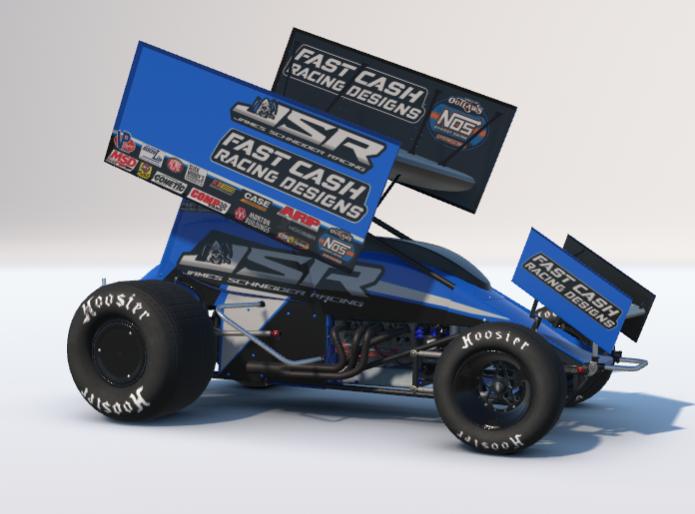 James Schneider Racing Blue Base v1 - Winged by Cash Culp - Trading Paints